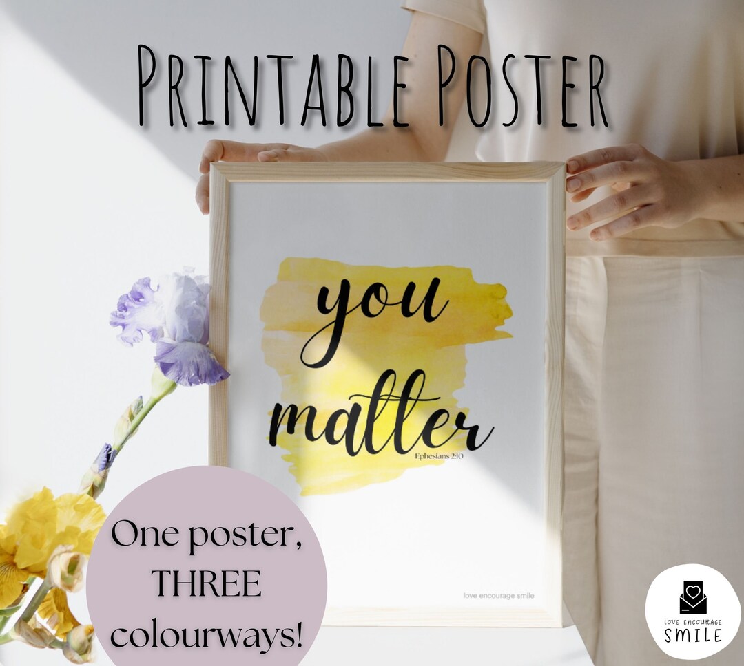 You Matter Poster - Digital Download - Etsy