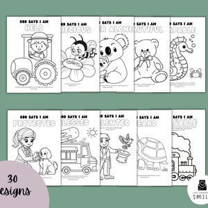 Kids Colouring Pages - Identity in Christ - Etsy