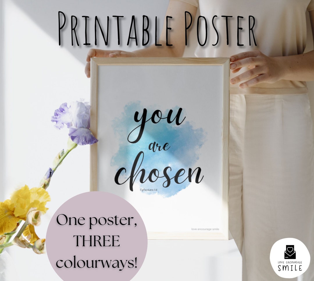 You Are Chosen Poster - Digital Download - Etsy