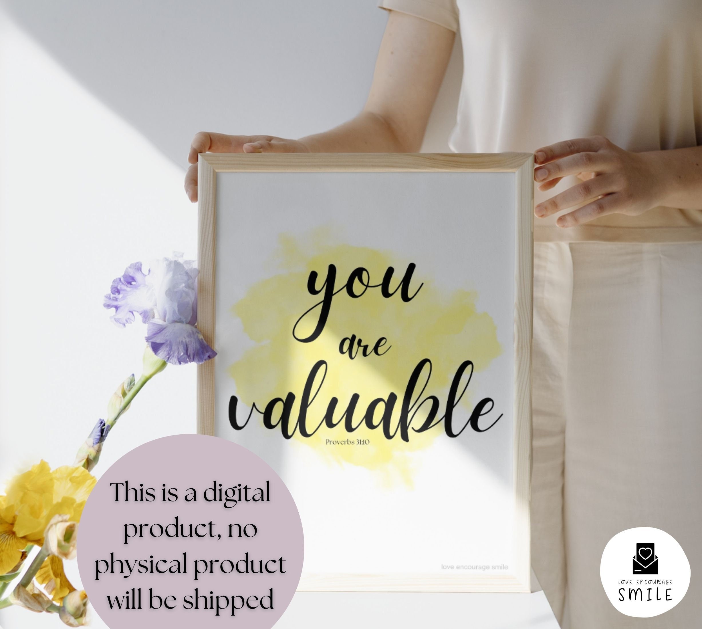 You Are Valuable Poster - Digital Download - Etsy