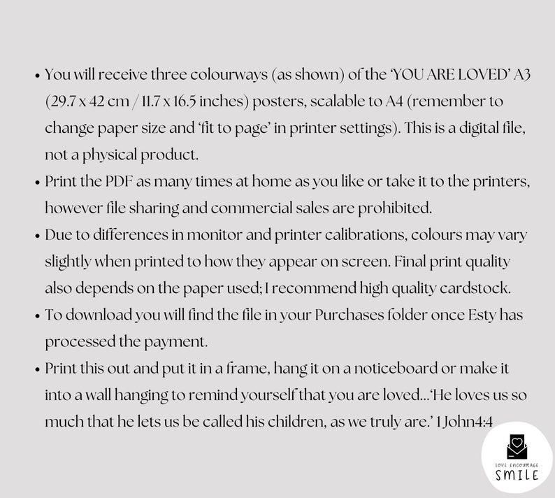 You Are Loved Poster - Digital Download - Etsy