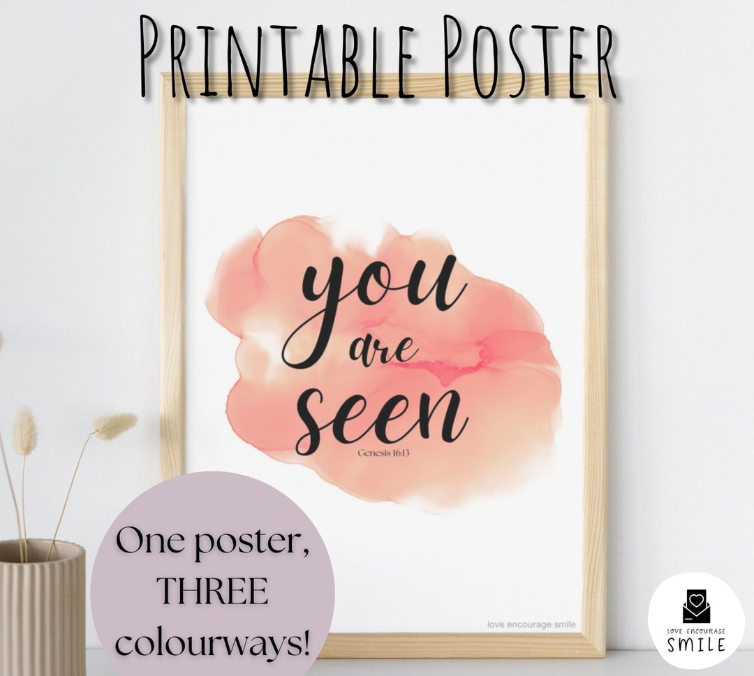 You Are Seen Poster - Digital Download - Etsy