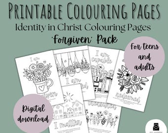 Bible Affirmation Coloring Pages, Mandala Mindful Coloring for ...