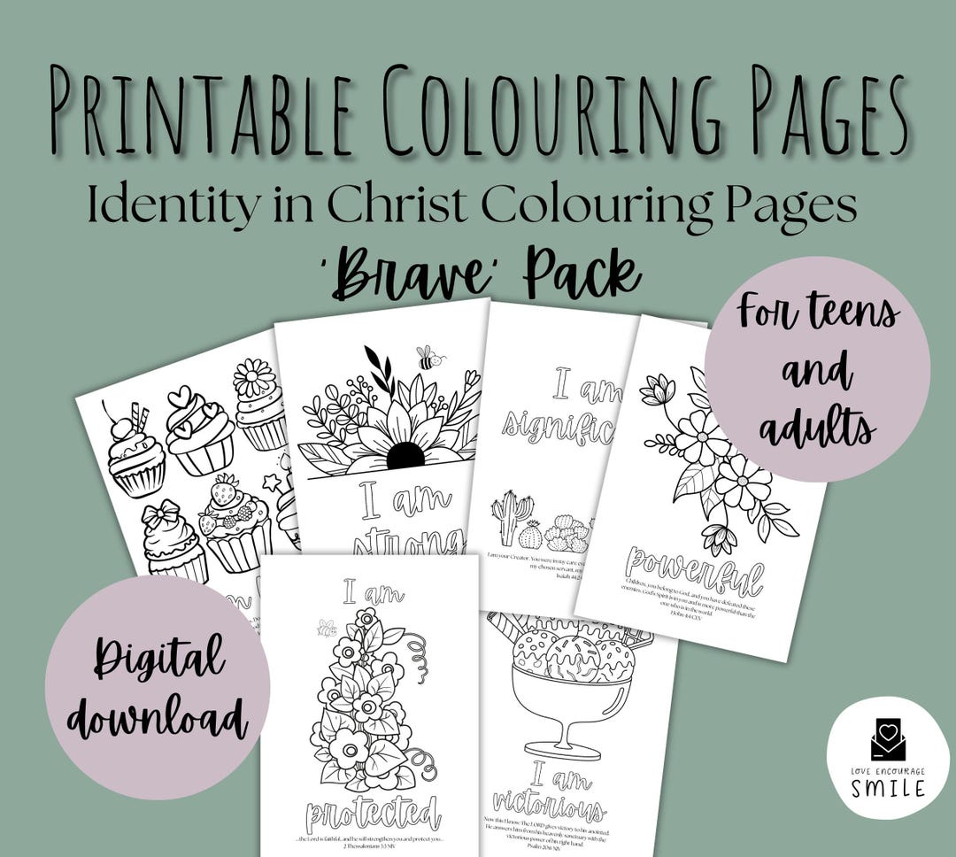 Identity in Christ Colouring Pages - Etsy