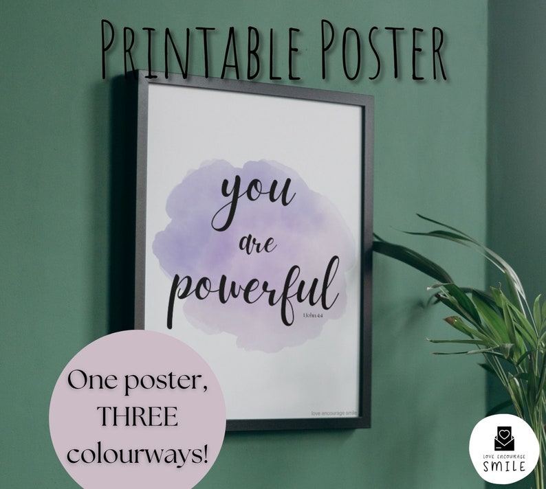 You Are Powerful Poster - Digital Download - Etsy