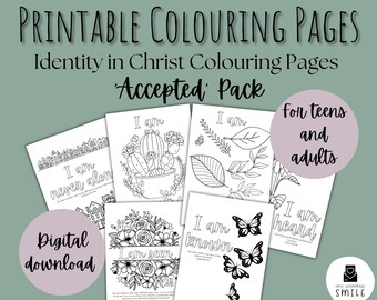 Kids Colouring Pages - Identity in Christ - Etsy