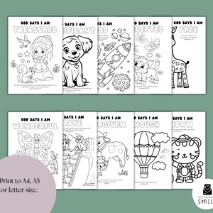 Kids Colouring Pages - Identity in Christ - Etsy