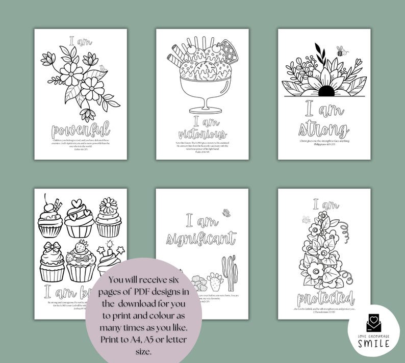 Identity in Christ Colouring Pages - Etsy
