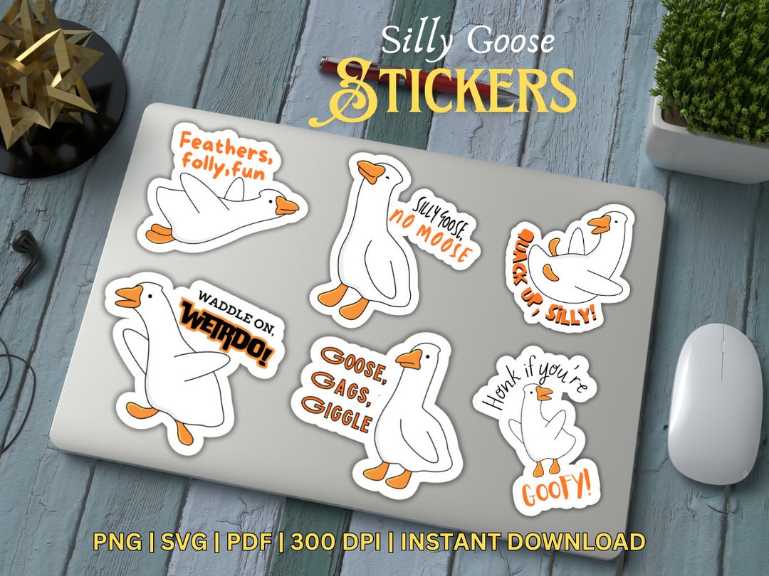 Silly Goose Sticker Funny Meme Sticker Silly Goose Svg Silly Goose Png ...