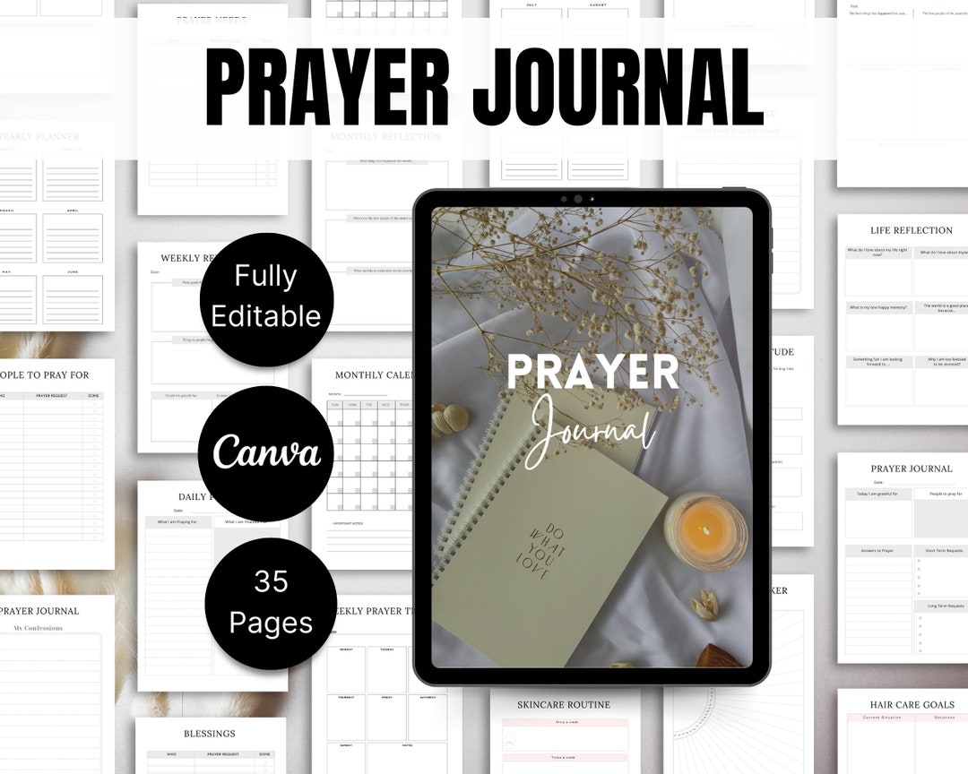 Prayer Journal Digital Planner Prayer Notes Prayer Planner Printable ...