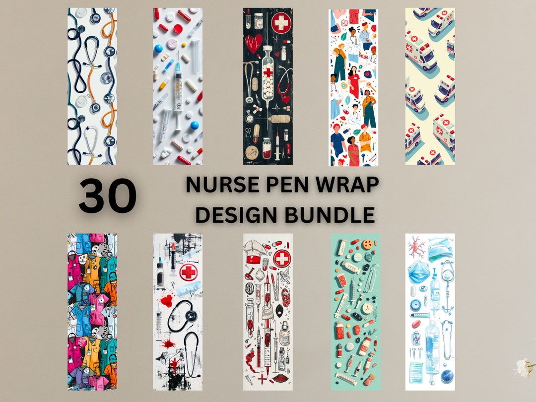 Nurse Pen Wrap Sublimation Bundle, Nurse Pen Wrap Png, Nurse Pen Wrap ...