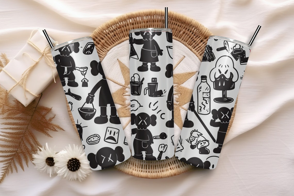 Kaws Prints Tumbler Wrap Sublimation Design Png, Hypebeast 20oz Skinny ...