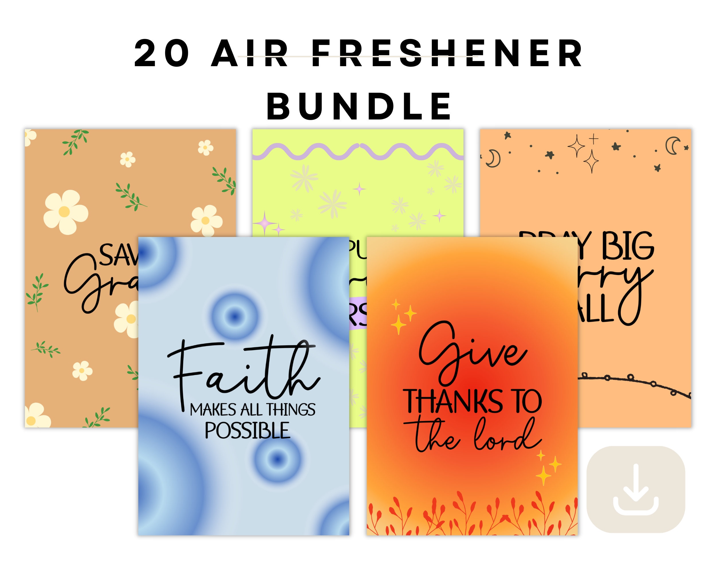 Christian Faith Air Freshener Car Sublimation Design, Bible Verse Air ...