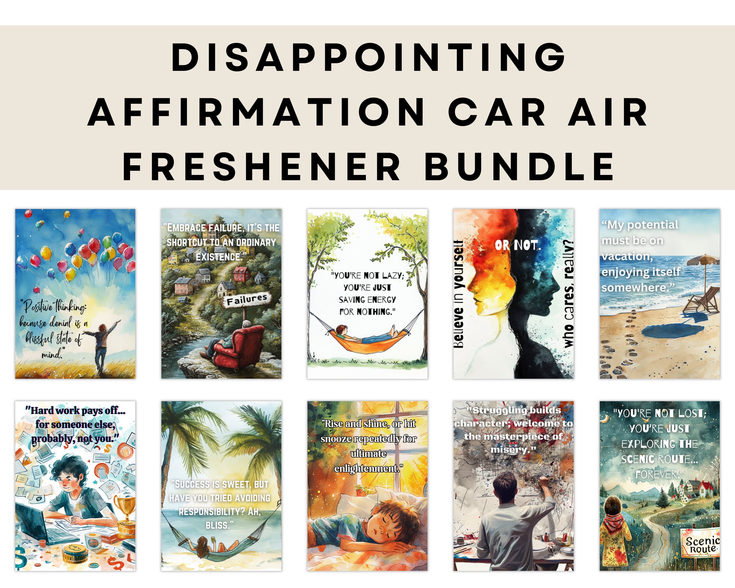 Sublimation Car Air Freshener Png Affirmation Air Freshener Funny Car ...