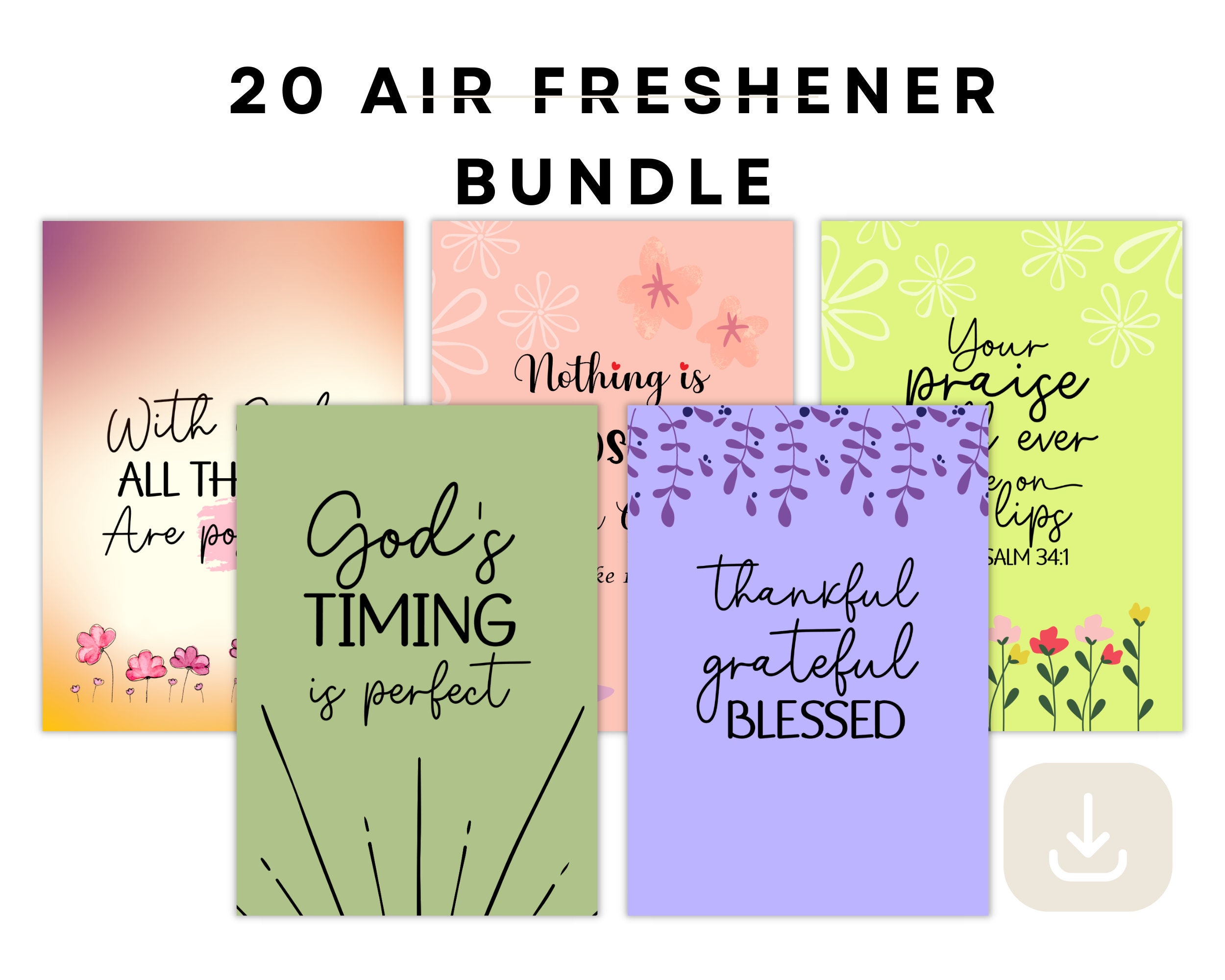 Christian Faith Air Freshener Car Sublimation Design, Bible Verse Air ...