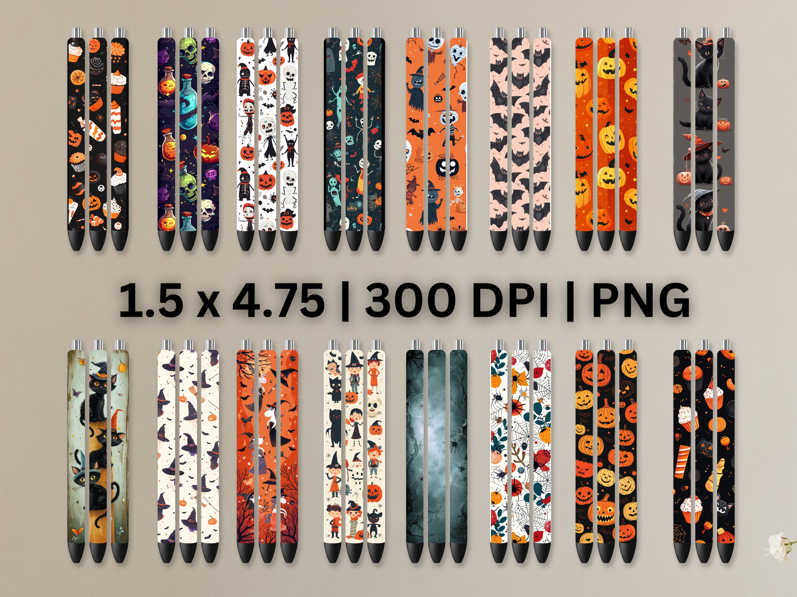 Holloween Pen Wrap Bundle, Spooky Pen Wrap Template, Ghost Pen Wrap ...