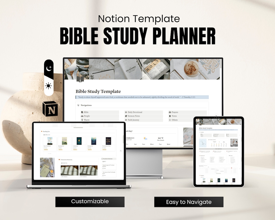 Bible Study Notion Templates Bible Study Guide Sermon Notes Devotional ...