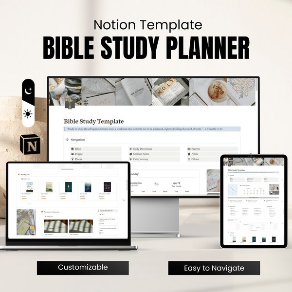 Bible Study Dashboard - Etsy