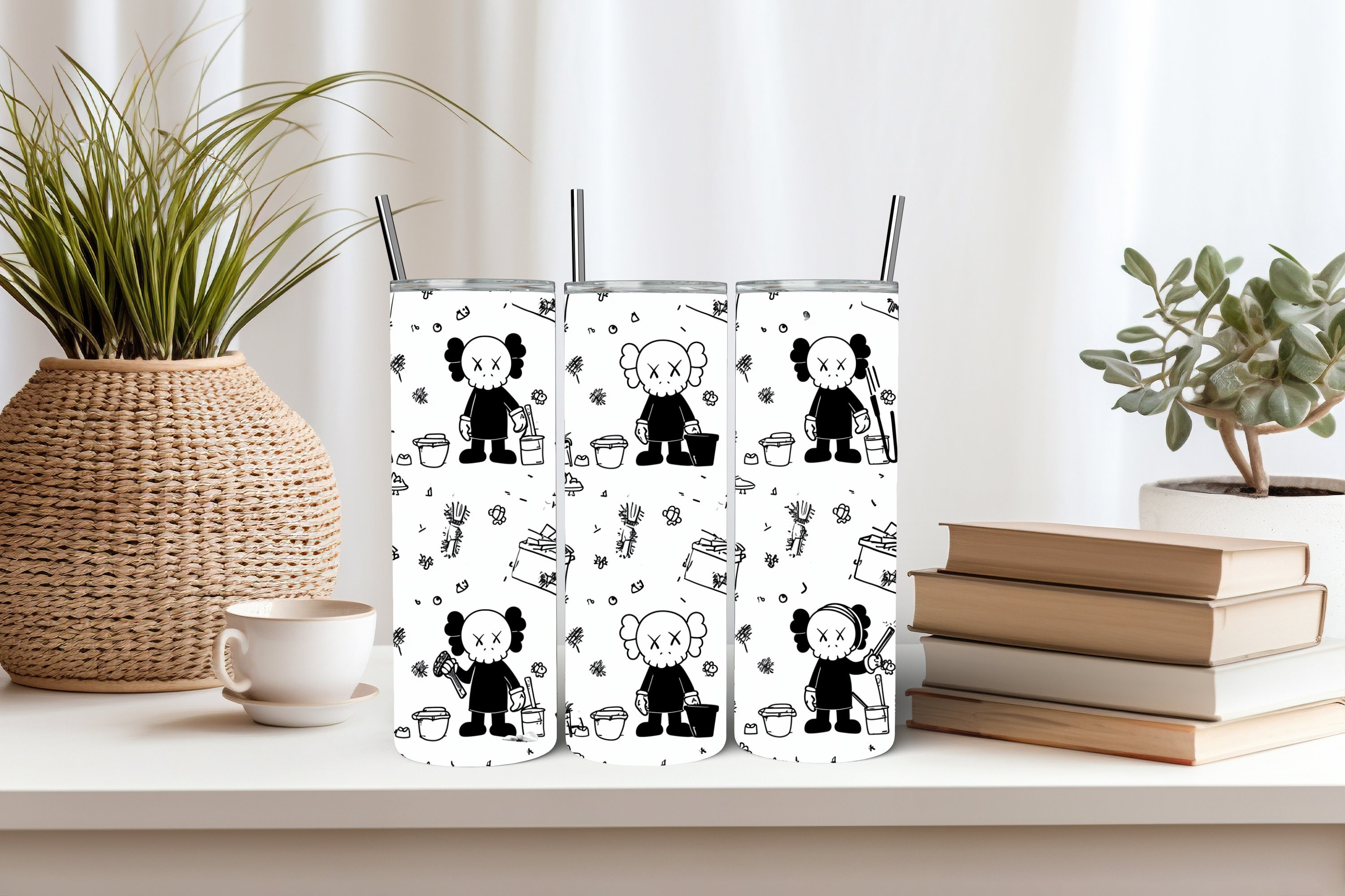 Kaws Prints Tumbler Wrap Sublimation Design Png, Hypebeast 20oz Skinny ...