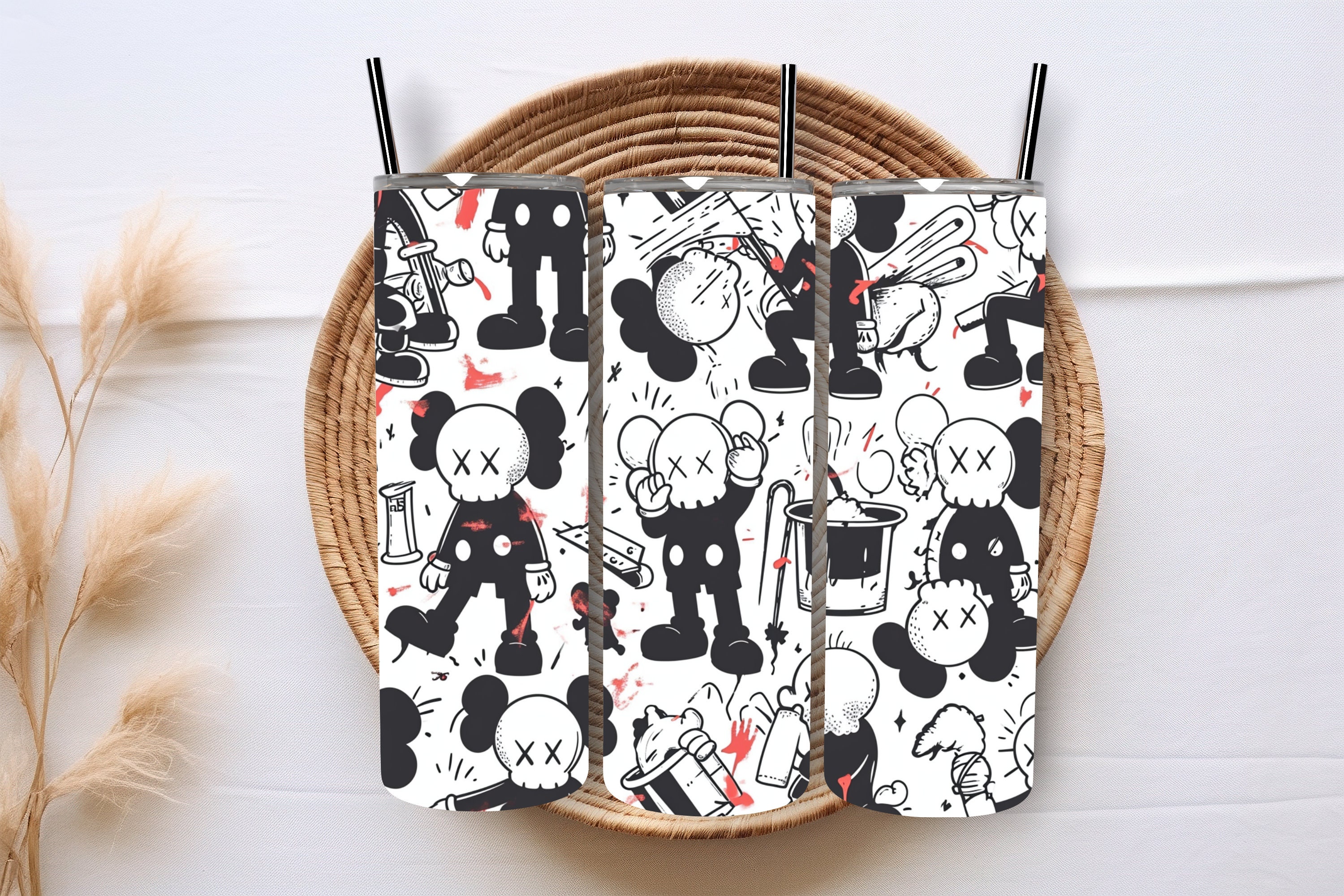 Kaws Prints Tumbler Wrap Sublimation Design Png, Hypebeast 20oz Skinny ...