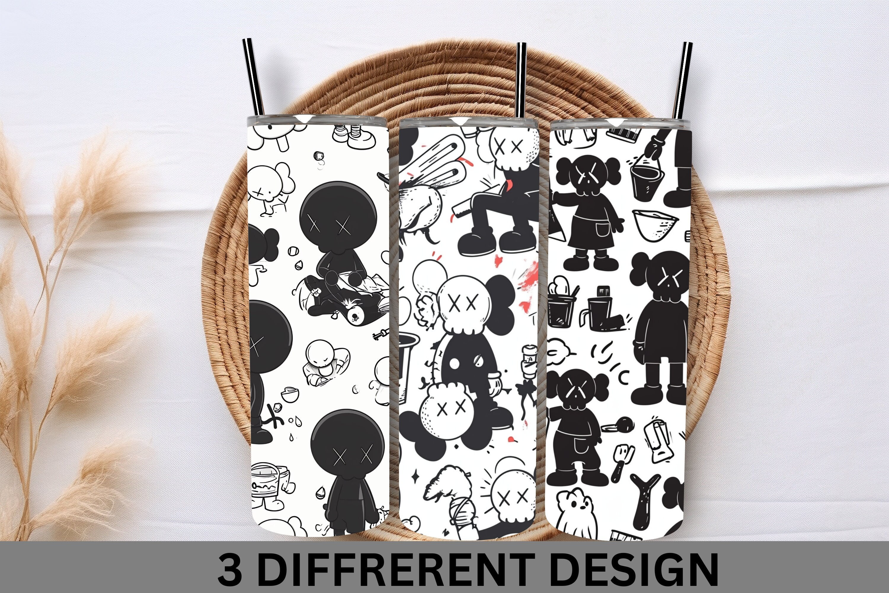 Kaws Prints Tumbler Wrap Sublimation Design Png, Hypebeast 20oz Skinny ...