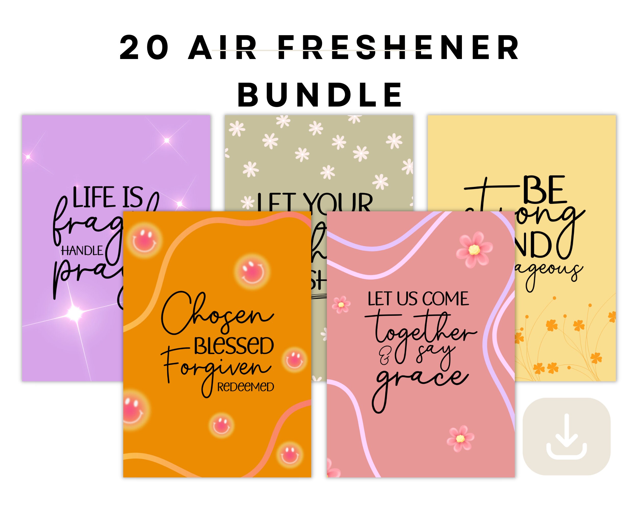 Christian Faith Air Freshener Car Sublimation Design, Bible Verse Air ...