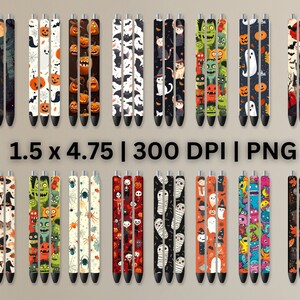 Holloween Pen Wrap Bundle, Spooky Pen Wrap Template, Ghost Pen Wrap ...