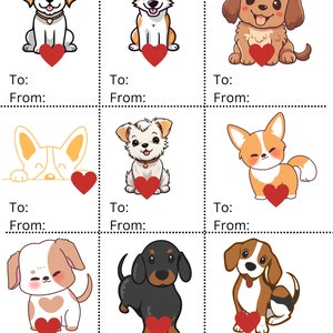 Class Puppy Valentine's Day Cards - Etsy