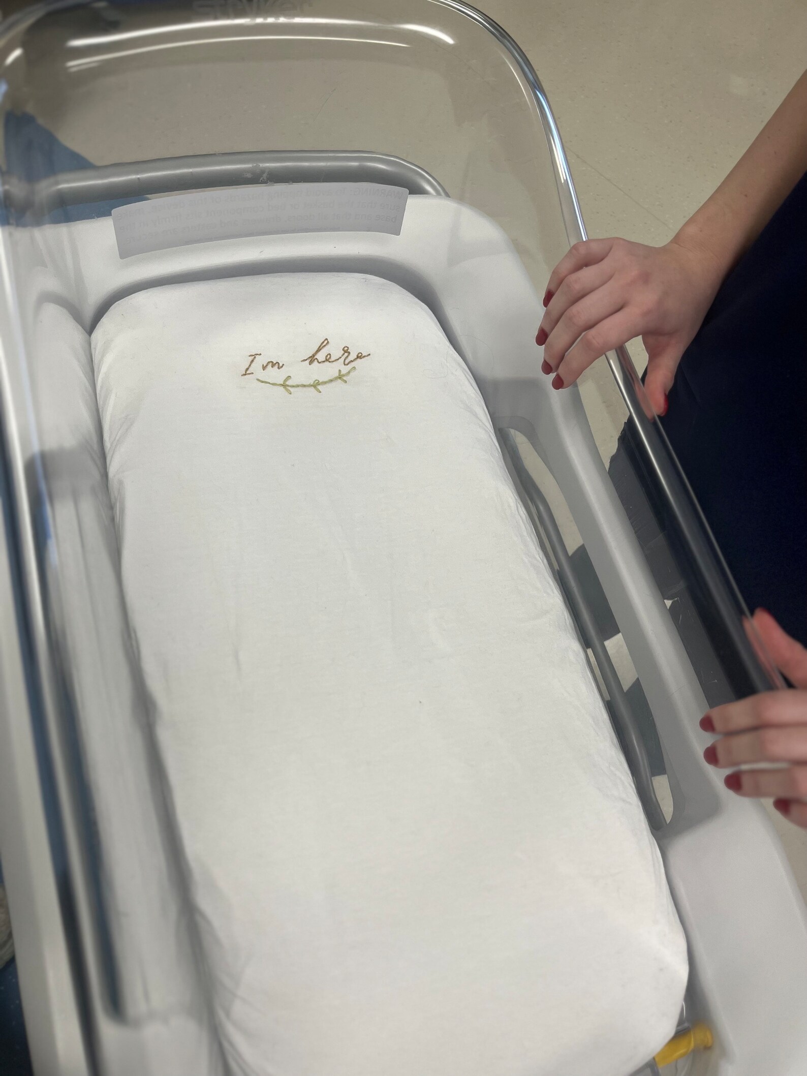 Hand Embroidered Bassinet Sheet, Personalized Bassinet Sheet, Custom ...