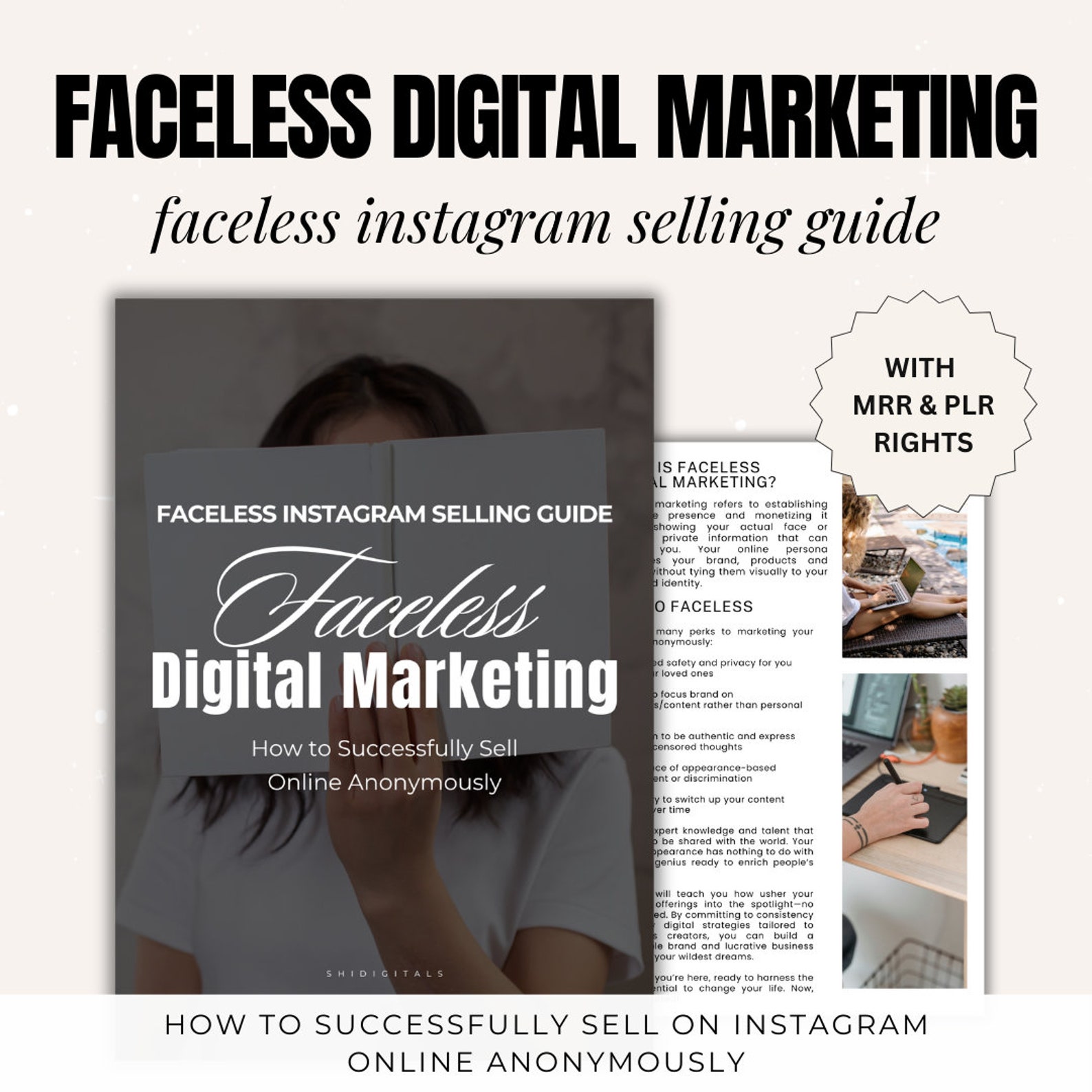 Faceless Instagram Ebook Digital Marketing Plr Faceless Marketing Guide ...