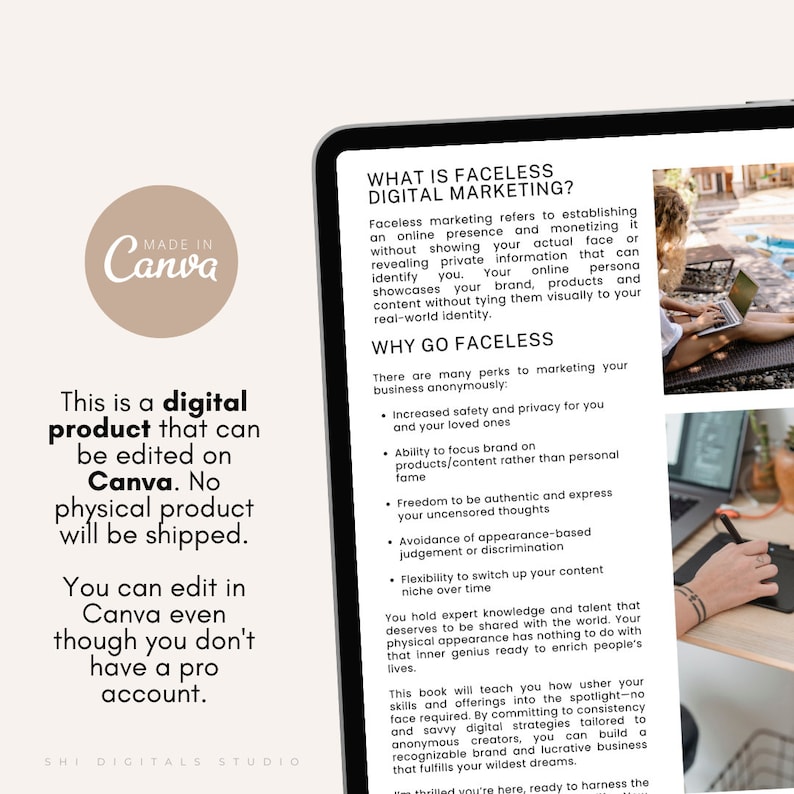 Faceless Instagram Ebook Digital Marketing Plr Faceless Marketing Guide ...