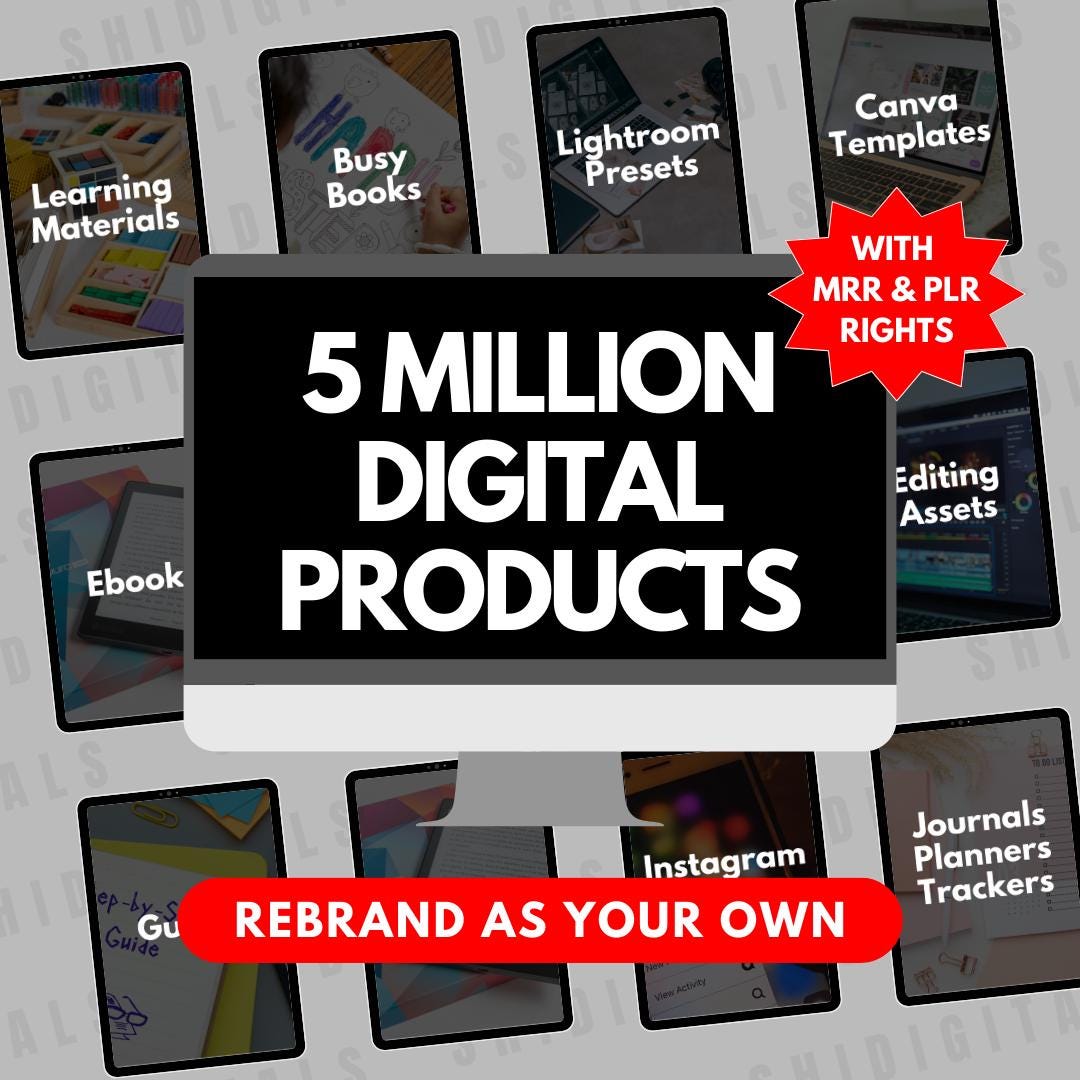 5+ Million Resell Digital Products Bundle Ideal for Passive Income ...