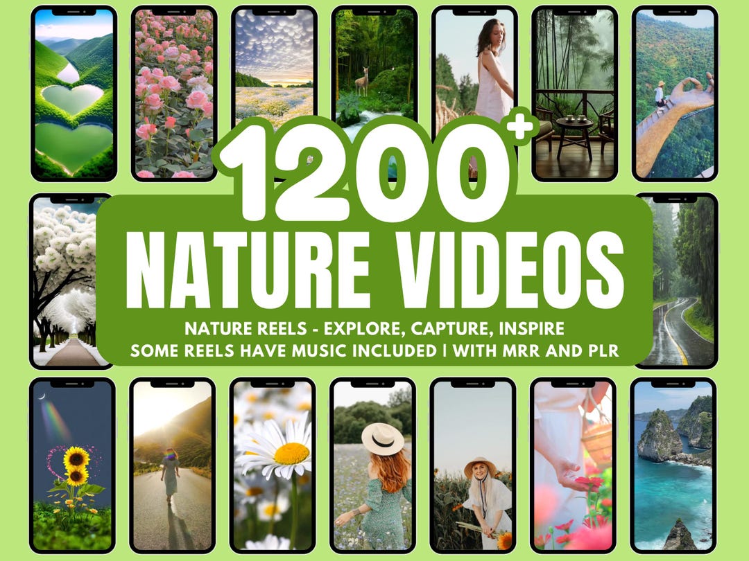 1200+ Nature Video Reels Bundle: MRR & PLR Resell Rights - Etsy