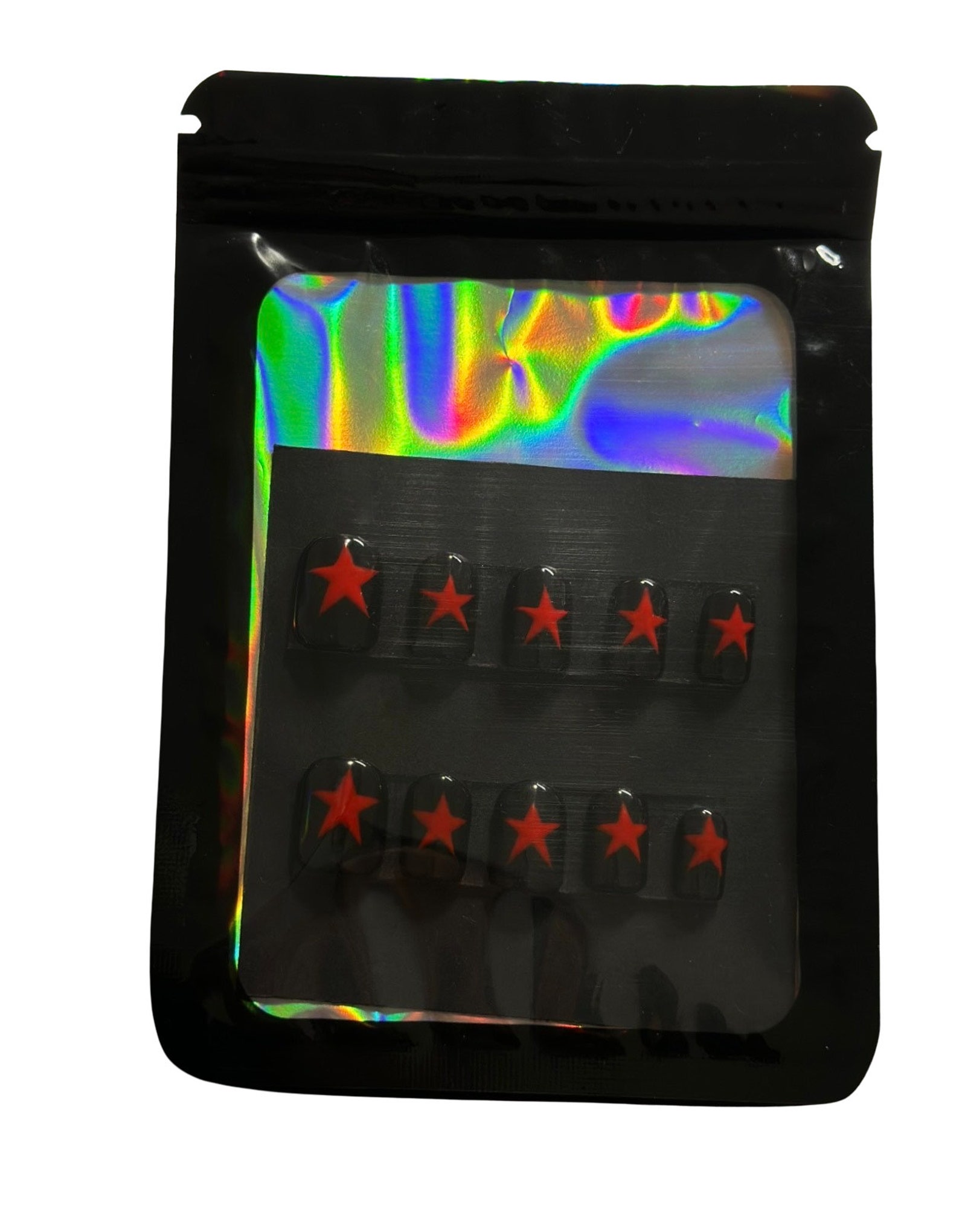 THE OCCULT | Press on Nails|red Star Nails - Etsy