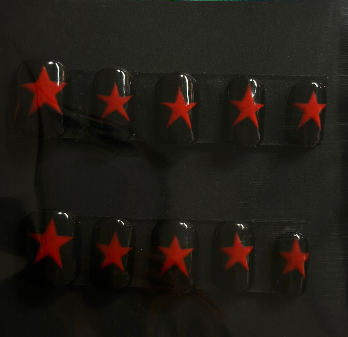THE OCCULT | Press on Nails|red Star Nails - Etsy