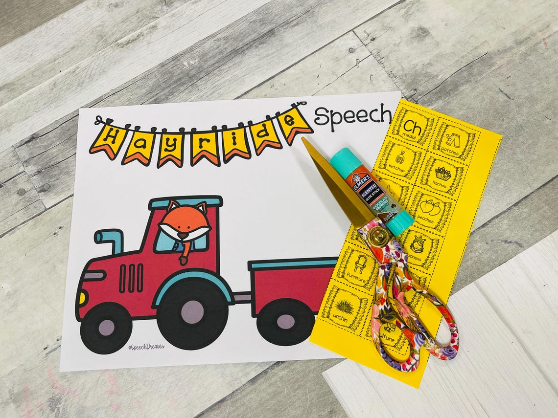 Fall Preschool Speech Therapy Worksheets: Categories & More Hay Ride ...