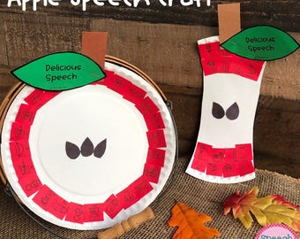 Fall Candy Apple Speech Therapy Craft Language Articulation Back to ...