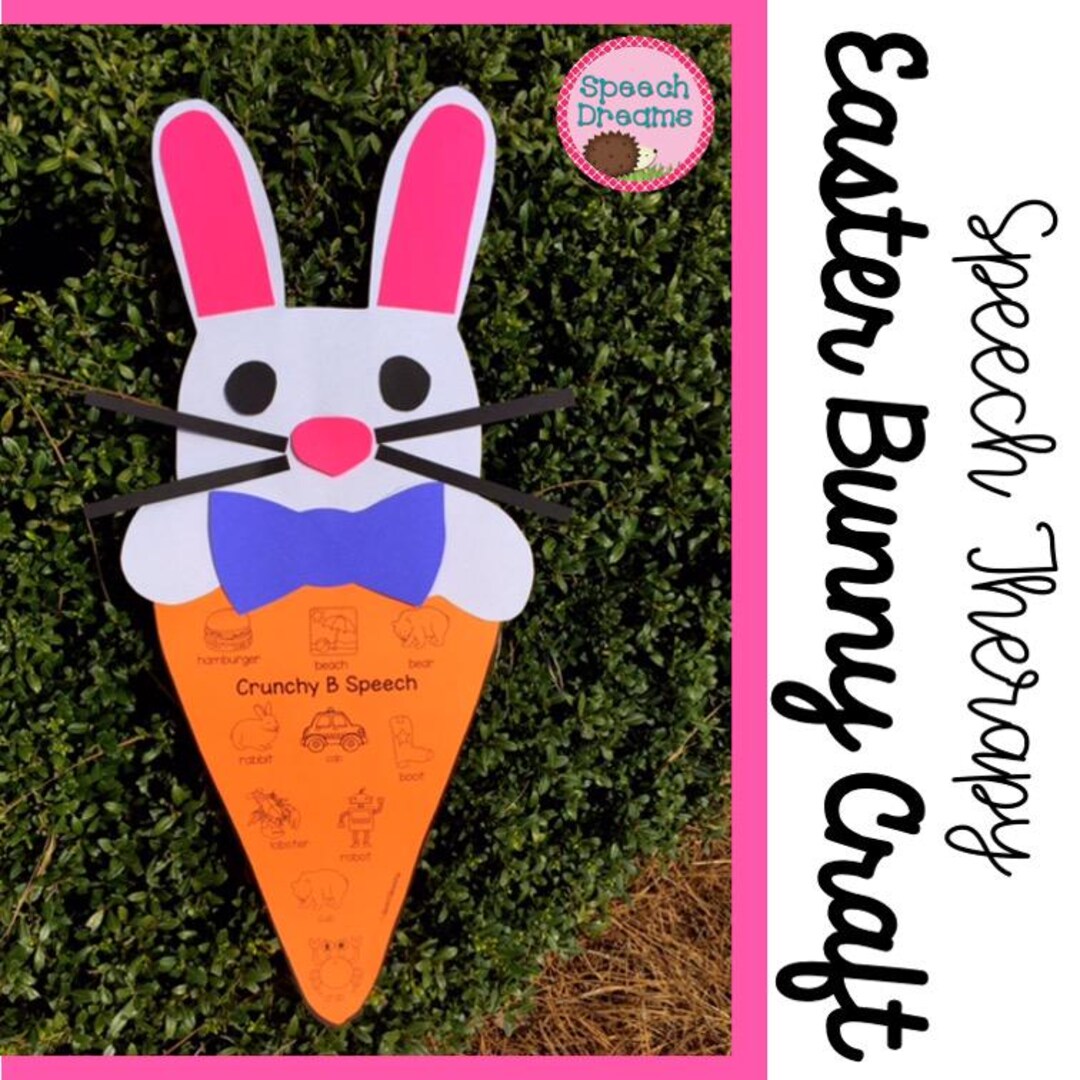 Easter Speech Therapy Craft Bunny Carrot | Articulation Targets Spring ...