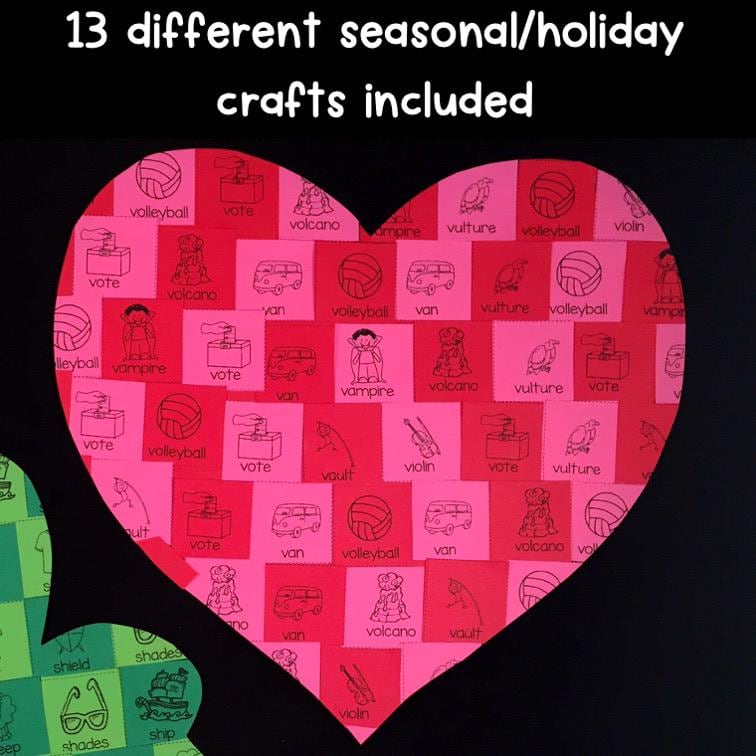 Seasonal and Holiday Speech Therapy Craft Activities | Articulation ...