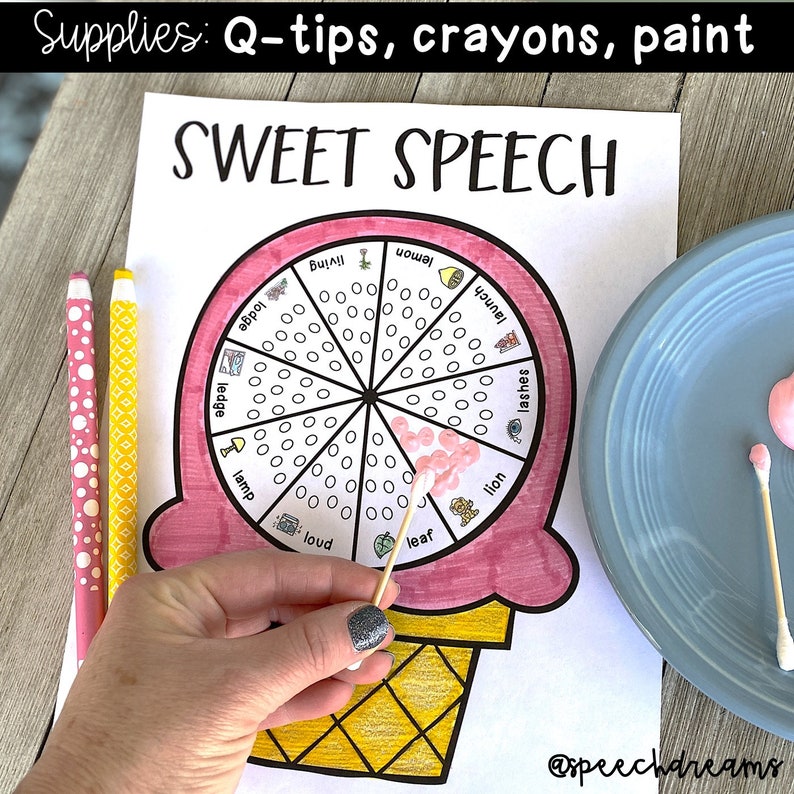 Summer Speech Therapy Activity: 100 Trials Plus Language Goals Ice ...