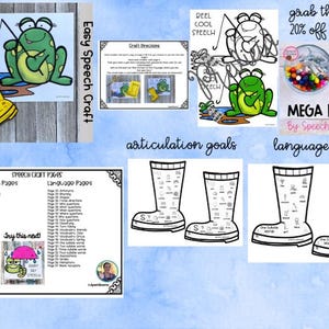 Frog Speech Therapy Craft: Articulation & Language Intervention - Etsy