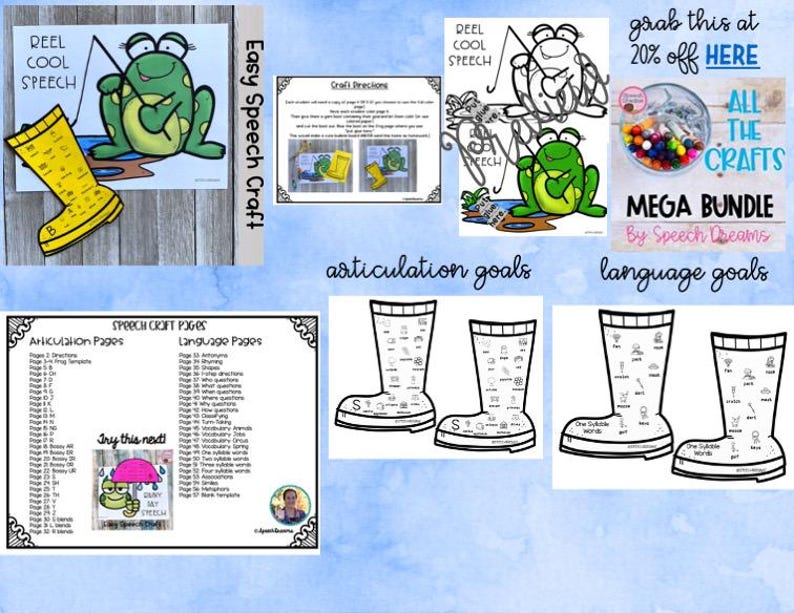 Frog Speech Therapy Craft: Articulation & Language Intervention - Etsy