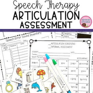 Articulation Assessment for Speech Therapy: Screening Checklist - Etsy