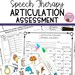 Articulation Assessment for Speech Therapy: Screening Checklist - Etsy