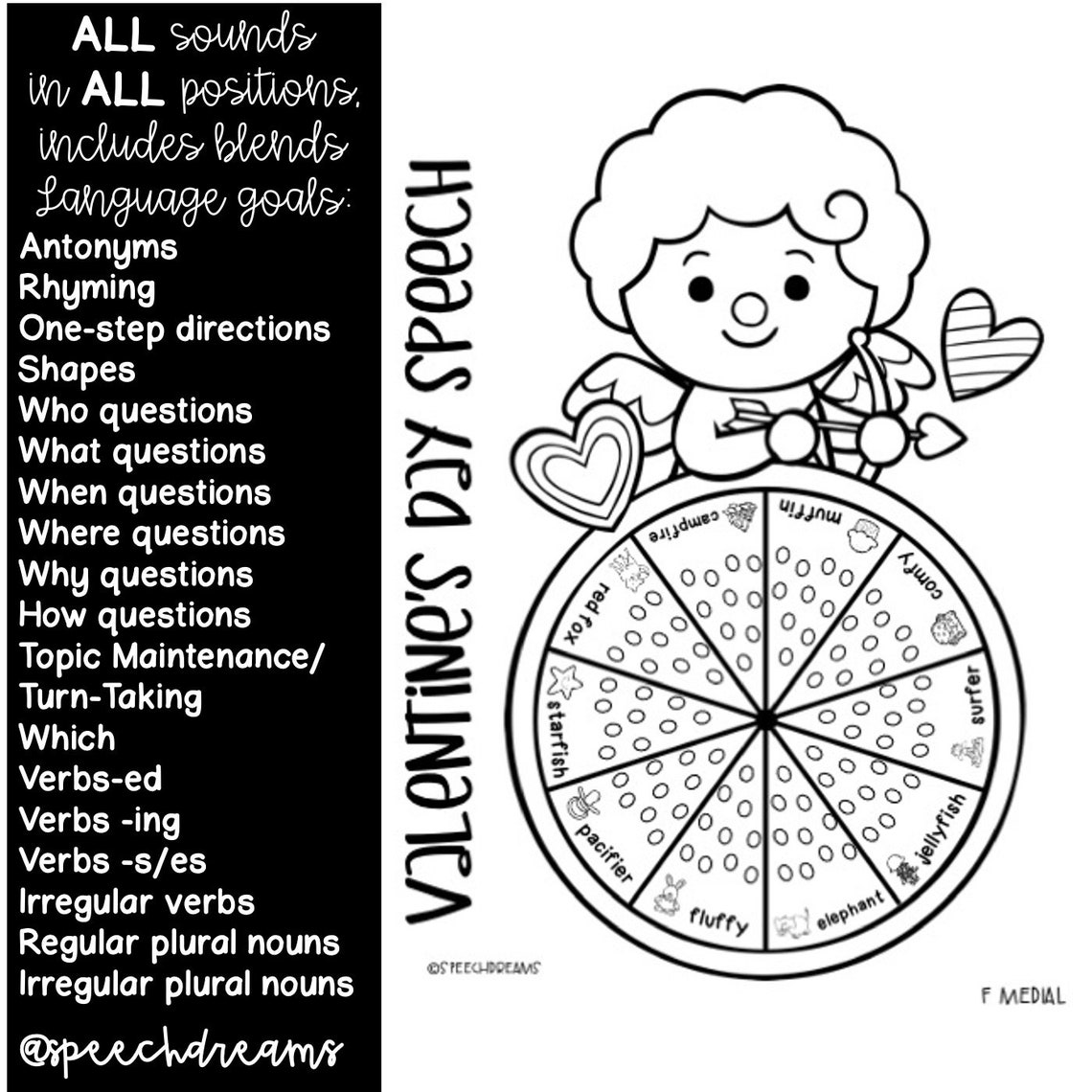 Valentines Day Speech Therapy 100 Trials: NG Y and Verbs - Etsy