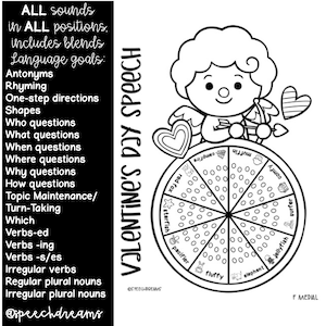 Valentines Day Speech Therapy 100 Trials: NG Y and Verbs - Etsy