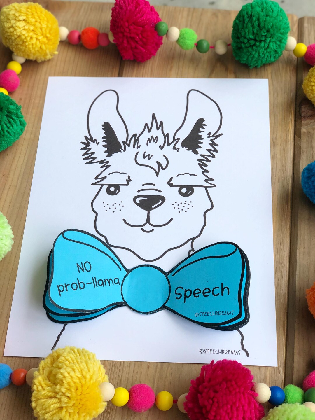 Llama Speech and Language Therapy Activity Articulation and Language ...