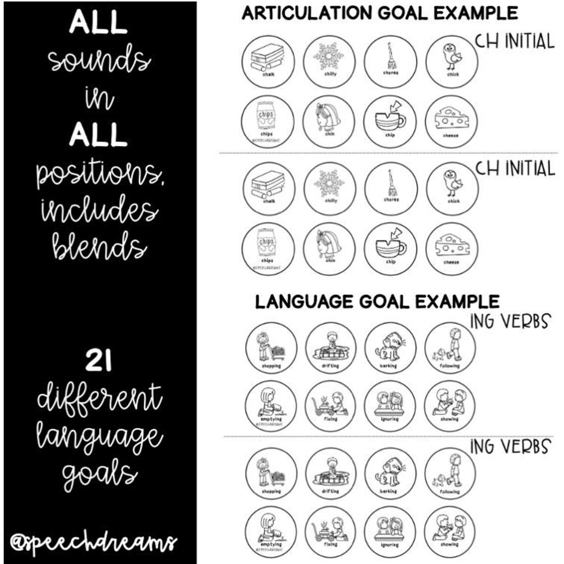 Speech Therapy Articulation and Language Activity: Rainbow Spring Nouns ...