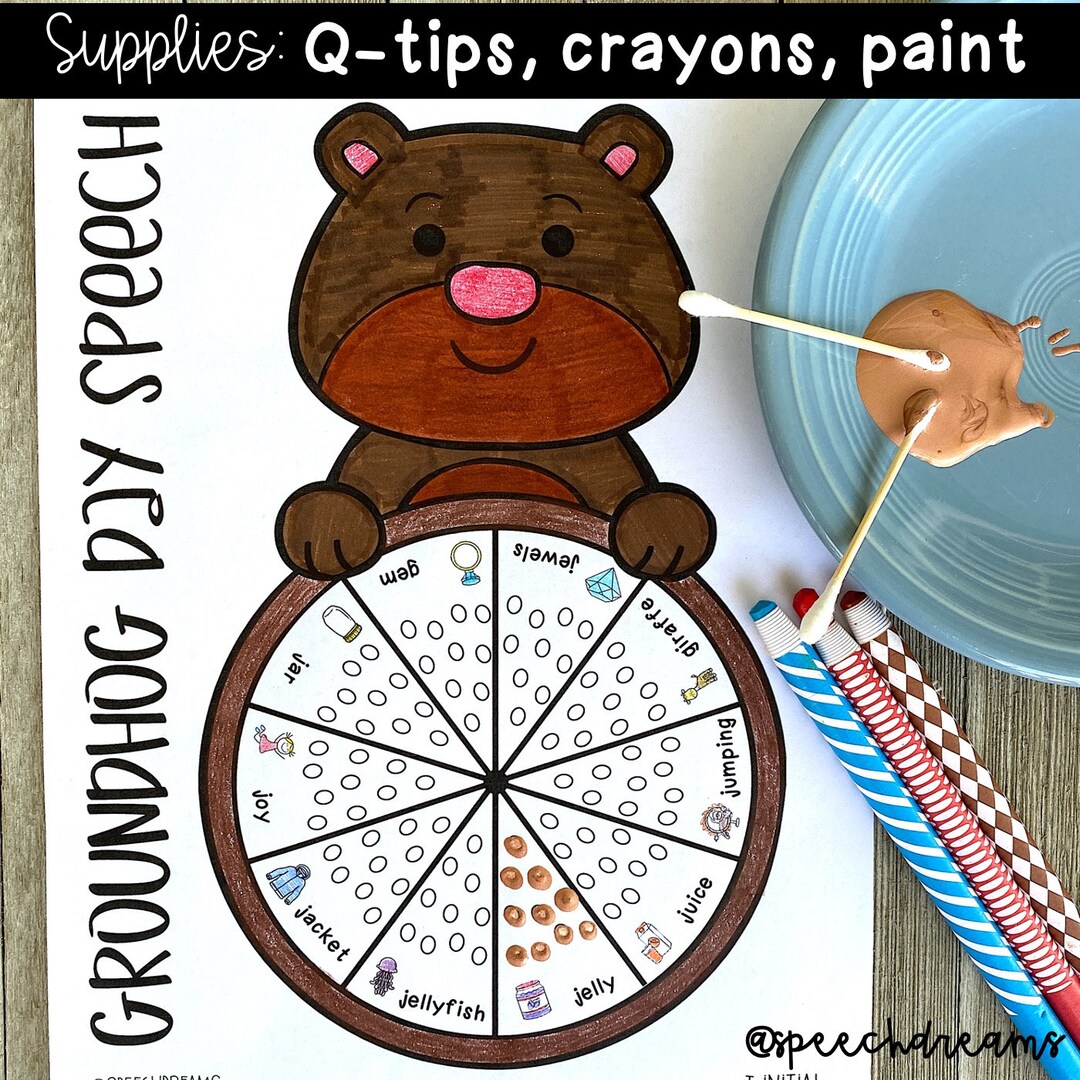 Groundhog Day Speech Therapy Activity 100 Trials: Later Developing ...