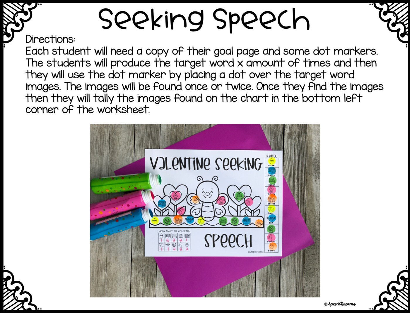 Valentine's Speech Worksheets: Vocalic R Sequencing Adjectives Verbs ...